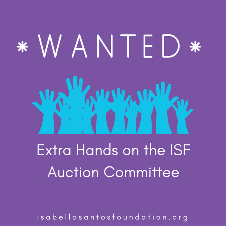 Wanted: Auction Committee Volunteers - Isabella Santos Foundation